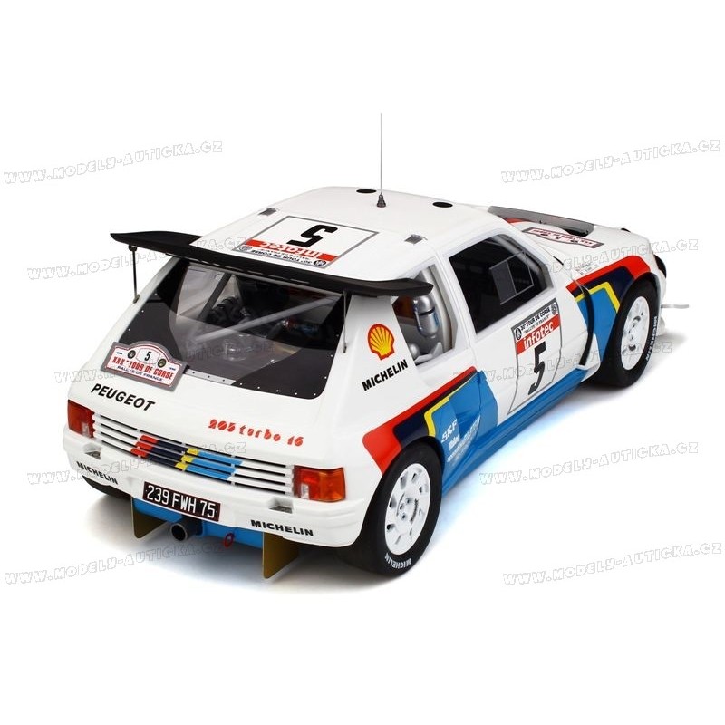 Peugeot 205 T16 EVO2 Nr.5 Winner Rally Tour de Corse 1986, OttO mobile 1/12 scale