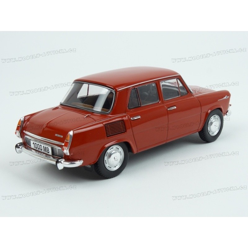 Škoda 1000 MB 1969 (Red), WhiteBox 1/24 scale