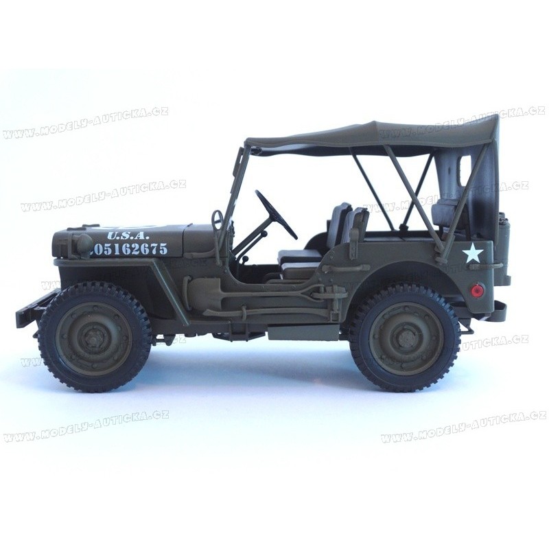 Jeep Willys MB 1-4 Ton US Army Truck 1942 closed roof, WELLY 1/18 scale