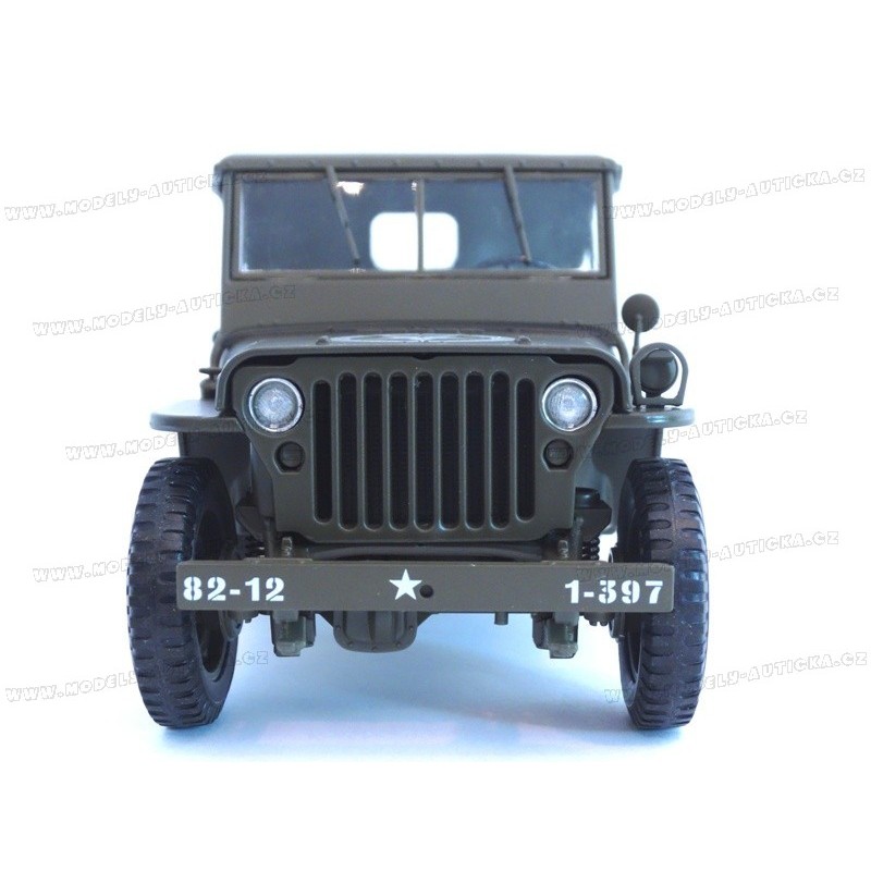 Jeep Willys MB 1-4 Ton US Army Truck 1942 closed roof, WELLY 1/18 scale